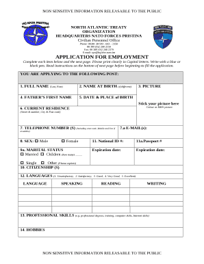 HEADQUARTERS NATO FORCES PRISTINA Doc Template | pdfFiller
