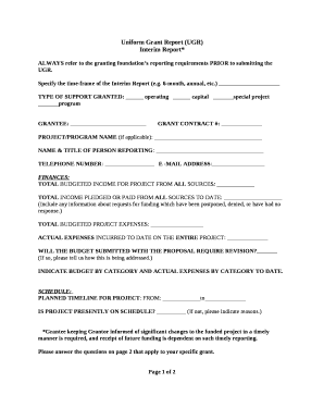 Uni Reporting (URF) - The Hoyt Foundation Doc Template | pdfFiller