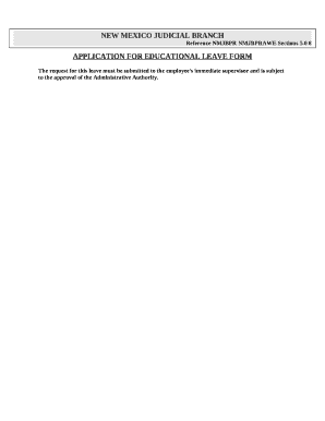 APPLICATION FOR EDUCATIONAL LEAVE Doc Template | pdfFiller