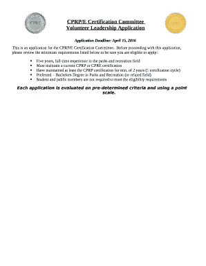 CPRP/E Certification Committee Doc Template | pdfFiller
