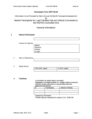 Participant MPF-08-05 Doc Template | pdfFiller