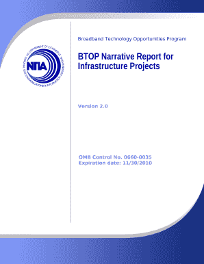 BTOP Narrative Report for Infrastructure Projects - www2 ntia doc Doc ...