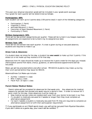 This year your physical education grade will be included in your grade ...