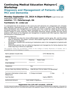 MCI and Dementia Doc Template | pdfFiller