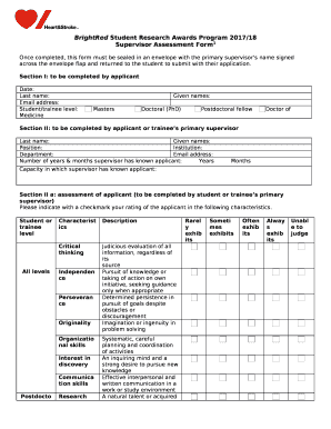 Supervisor Assessment 1 Doc Template | pdfFiller