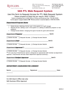 SAS PTL Web Request System Doc Template | pdfFiller