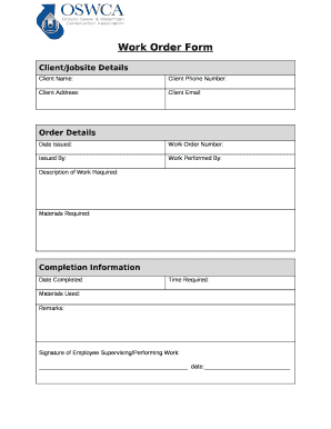 Client/Jobsite Details Doc Template | pdfFiller