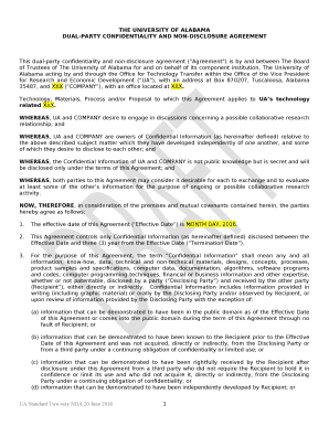 DUAL-PARTY CONFIDENTIALITY AND NON-DISCLOSURE AGREEMENT - ott ua Doc ...