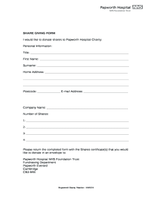 SHARE GIVING Doc Template | pdfFiller