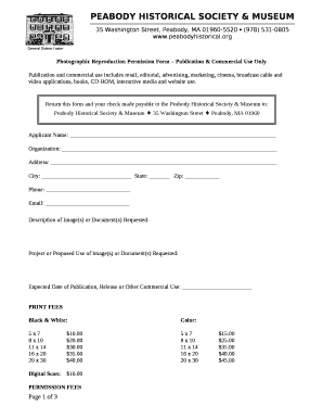 Photographic Reproduction Permission Publication & Commercial Use Only ...