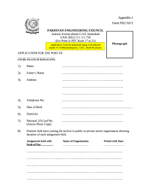 PEC/AF/1 Doc Template | pdfFiller