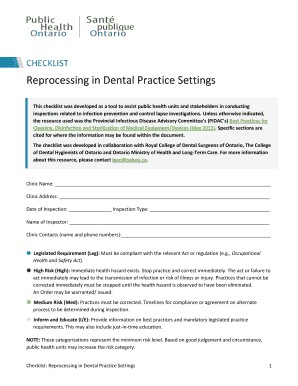 Fillable Online Reprocessing in Dental Practice Settings Fax Email ...