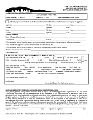 PRELIMINARY PLAT (PP)FINAL PLAT (FP)PRELIMINARY/FINAL (PFP) Doc ...