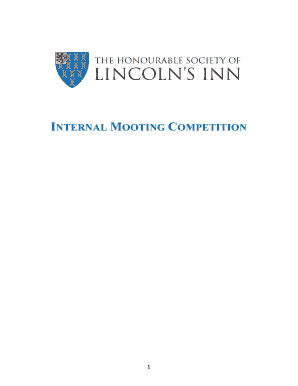 Fillable Online INTERNAL MOOTING COMPETITION Fax Email Print - pdfFiller