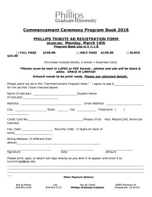 PHILLIPS TRIBUTE AD REGISTRATION Doc Template | pdfFiller