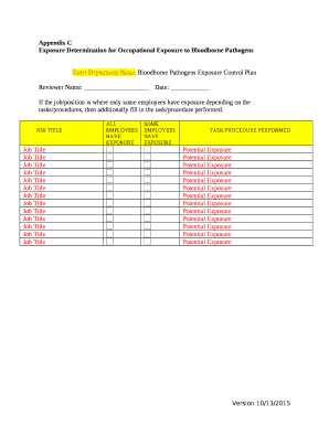 Exposure Determination for Occupational Exposure to Bloodborne ...