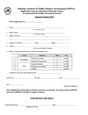 Welcome to PIPFA - pipfa org Doc Template | pdfFiller