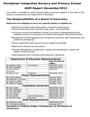 AGM Report November2012 Doc Template | pdfFiller