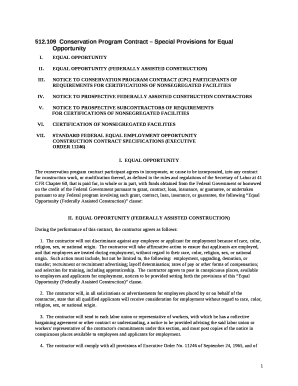 EQUAL OPPORTUNITY (FEDERALLY ASSISTED CONSTRUCTION) Doc Template ...
