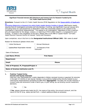 Public Health Service (PHS) Regulation on the Responsibility of ...