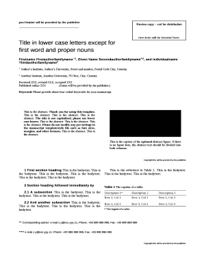 Title in lower case letters except for first word and proper nouns ...