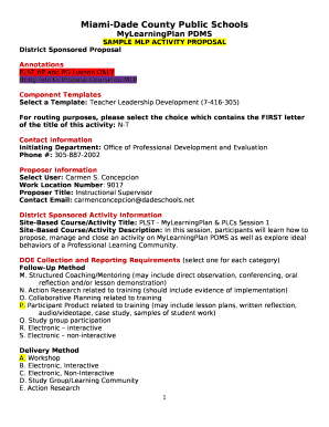 SAMPLE MLP ACTIVITY PROPOSAL Doc Template | pdfFiller