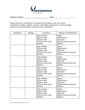 Patients Name: Date: template Doc Template | pdfFiller