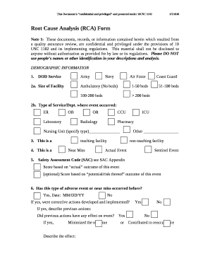 Root Cause Analysis (RCA) Doc Template | pdfFiller