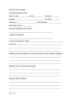 Telephone - E-Mail Address: Doc Template | pdfFiller