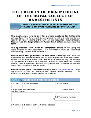 This application is only for persons applying for Fellowship ad eundem ...