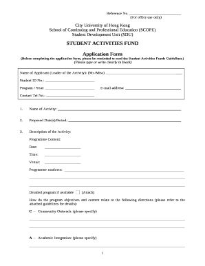 Student Development Unit (SDU) Doc Template | pdfFiller