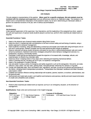 Under general supervision of the supervisor, Bus Operations, and the ...