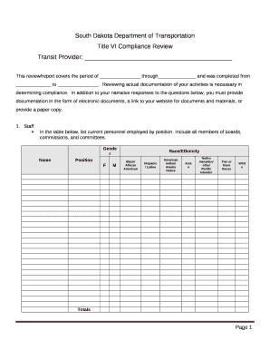 Title VI Compliance Review Doc Template | pdfFiller