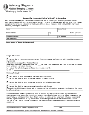 As a patient of SDMI, you are entitled under federal law to access your ...