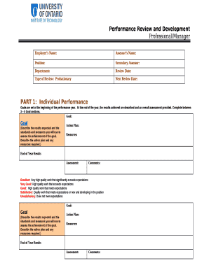 Perance Review and Development Doc Template | pdfFiller
