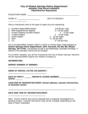 siloam springs police dept Doc Template | pdfFiller