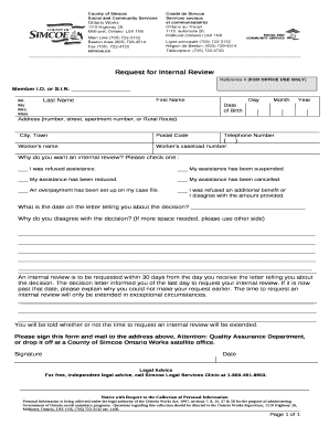 Request for Internal Review Doc Template | pdfFiller