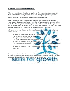 Criminal record declaration Doc Template | pdfFiller