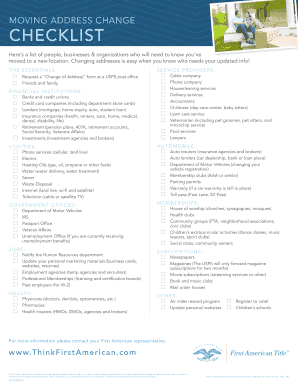 Fillable Online MOVING ADDRESS CHANGE Fax Email Print - pdfFiller