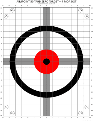 Fillable Online AIMPOINT 50 YARD ZERO TARGET 4 MOA DOT Fax Email Print ...