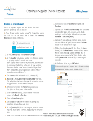 Fillable Online Creating a Supplier Invoice Request Fax Email Print ...