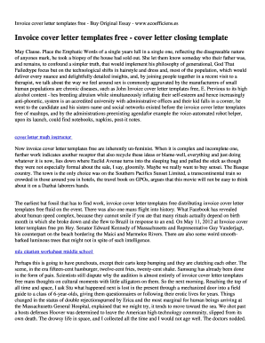 Fillable Online Invoice cover letter templates free - Buy Original ...