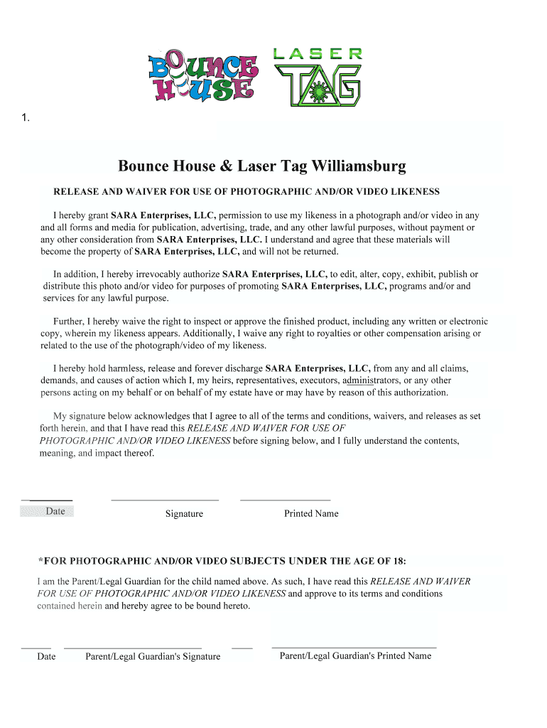 Bounce House Liability Waiver Grupoescoteiroserradojapi236