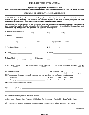 Fillable Online www2 thefriendshipforce FRIENDSHIP FORCE INTERNATIONAL ...