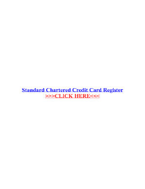Fillable Online Standard Chartered Credit Card Register Fax Email Print ...