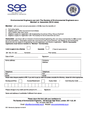 Fillable Online Environmental Engineers can join The Society of ...