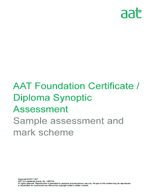Fillable Online AAT Foundation Certificate / Fax Email Print - pdfFiller