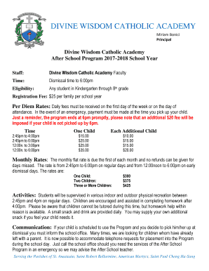 Fillable Online Divine Wisdom Catholic Academy Faculty Fax Email Print ...