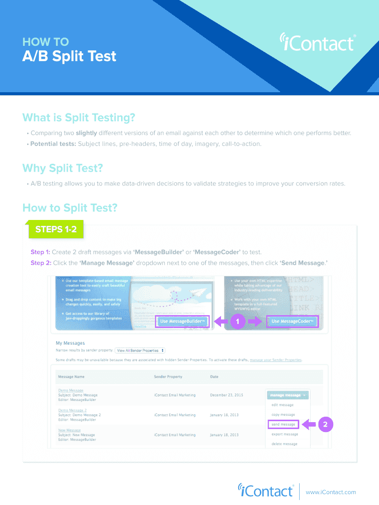 Fillable Online A/B Split Test Fax Email Print - pdfFiller