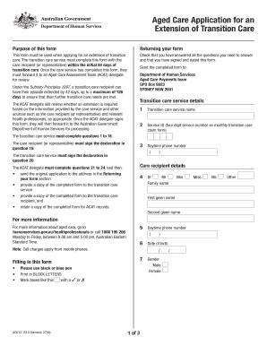 Fillable Online Aged Care Application for an Fax Email Print - pdfFiller